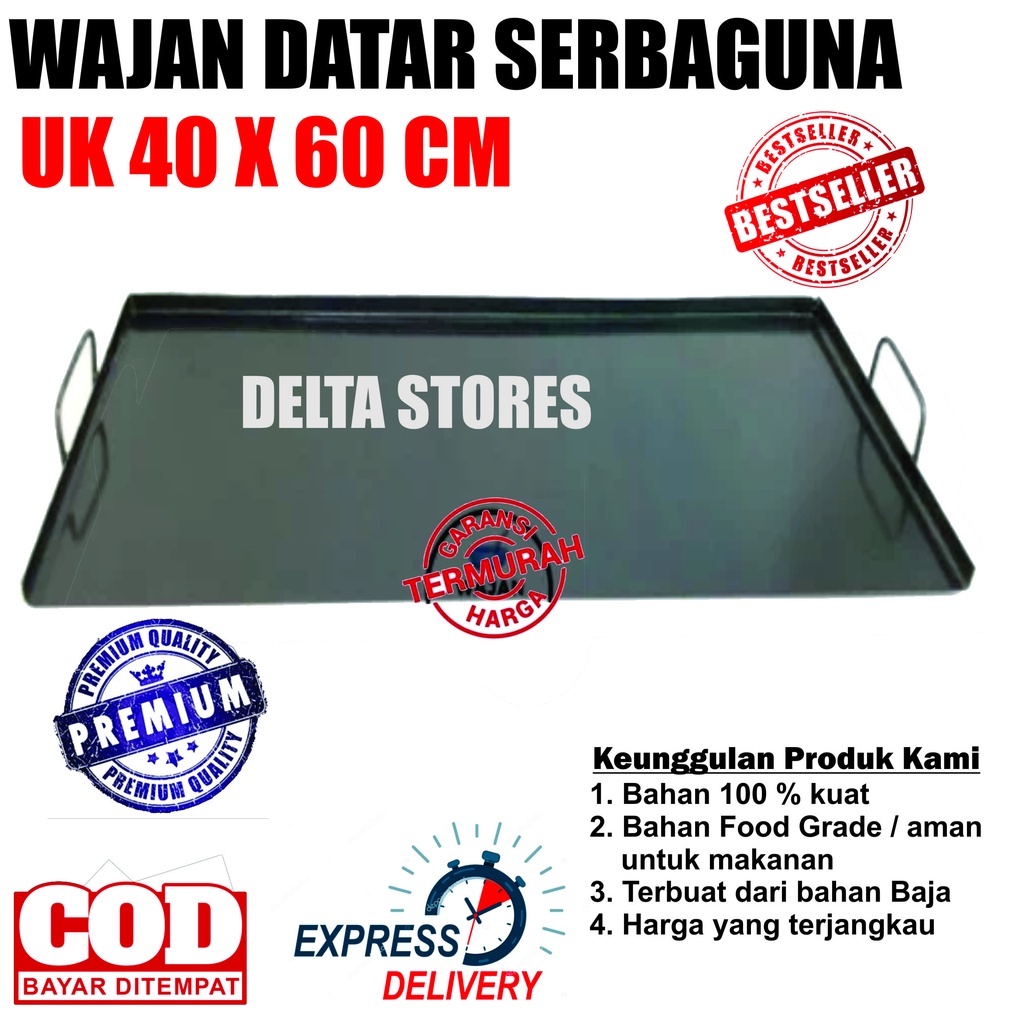 Jual Favorit Wajan Burger Kebab Roti Bakar Sosis Ukuran 2 tungku tebal ...