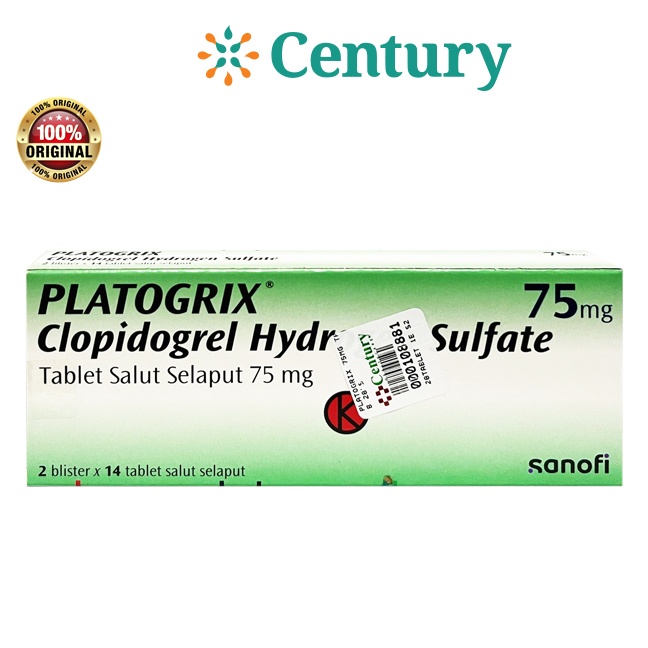 Jual PLATOGRIX 75MG TAB isi 1 strip 14 tablet /PENGENCER DARAH / OBAT ...