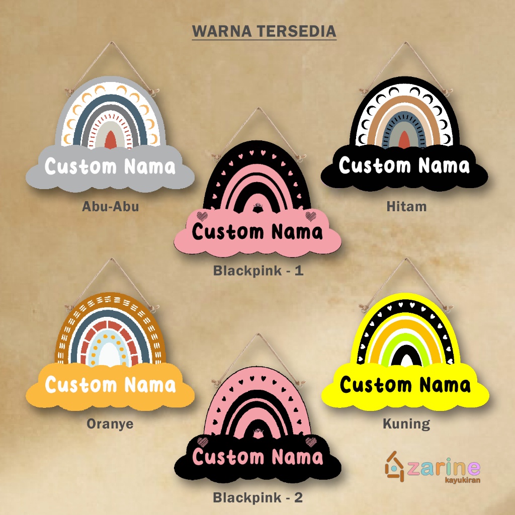 Jual Disc Zarine Kayukiran - Hiasan Dinding Custom Nama Ukiran Kayu ...