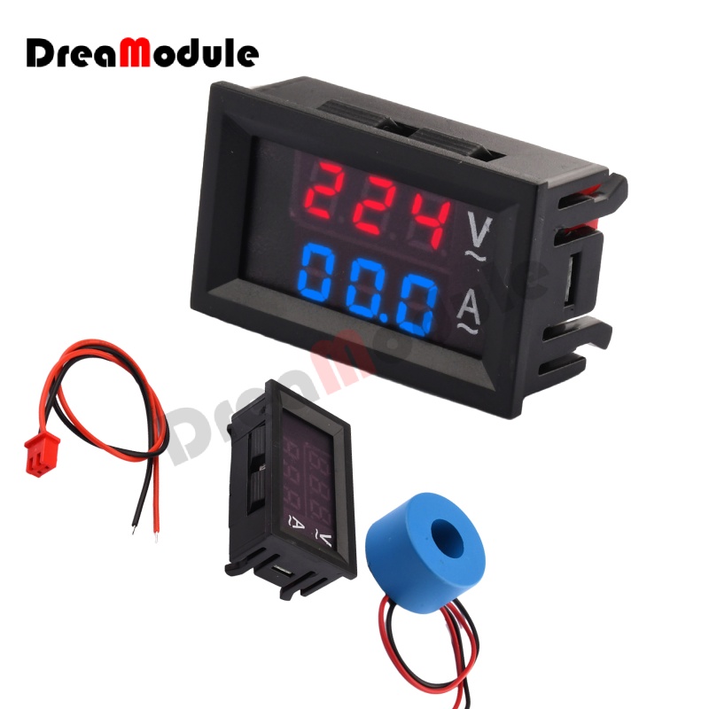 Jual AC 60V-500V 10A/50A/100A Digital Ammeter Voltmeter Led Display ...