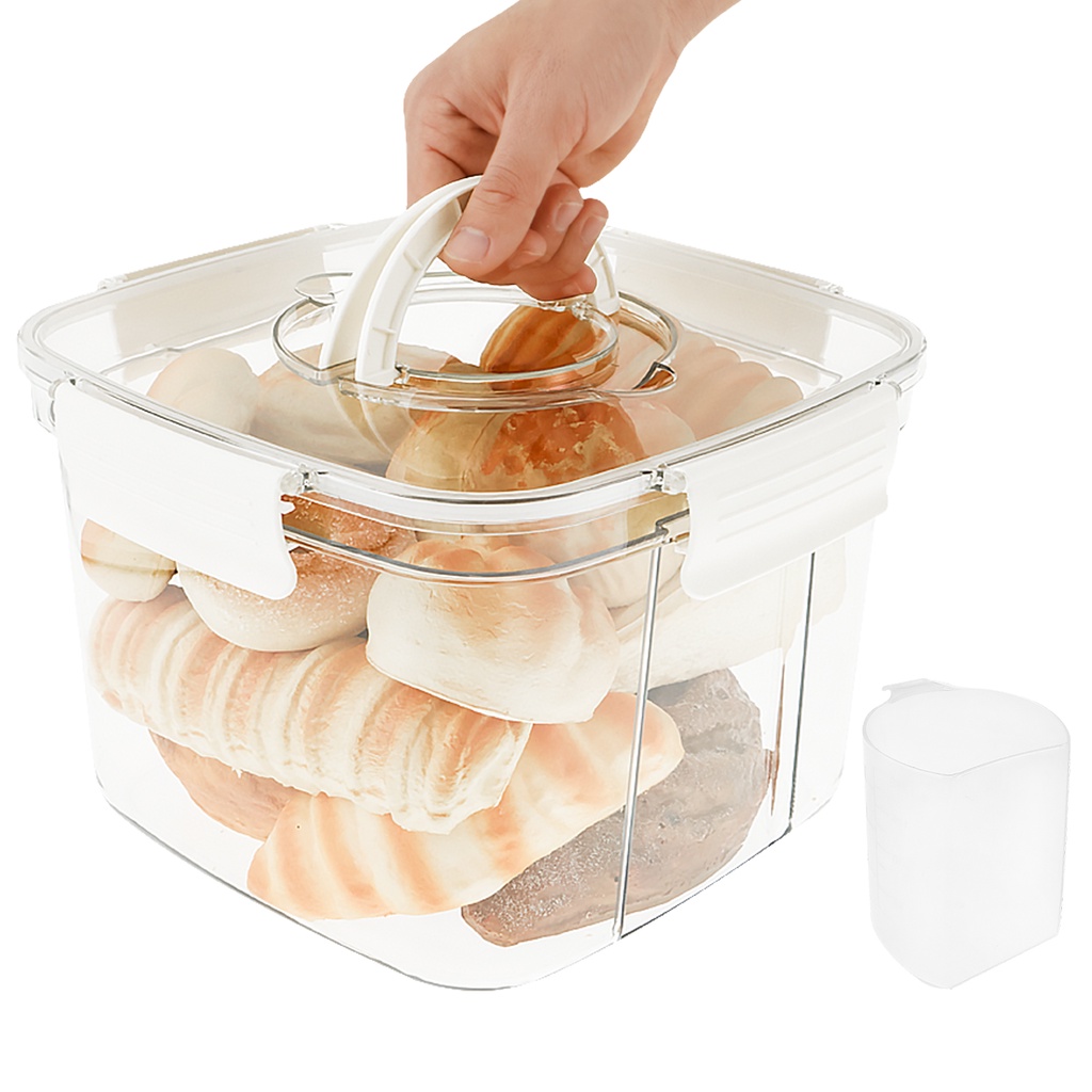 Jual Bread Container Airtight Food Storage Box Kitchen Fridge Freshest ...