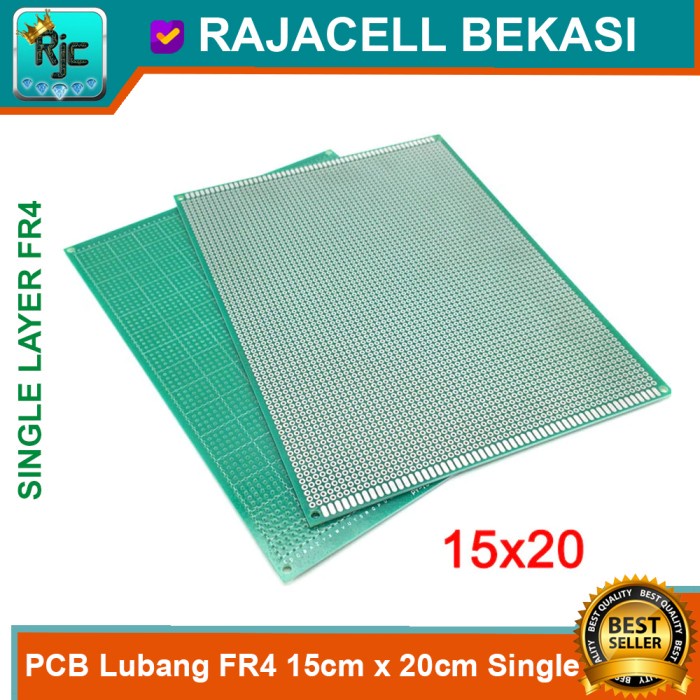 Jual WW- PCB Lubang Prototype PCB bolong 15x20 cm FR4 Fiber Single ...