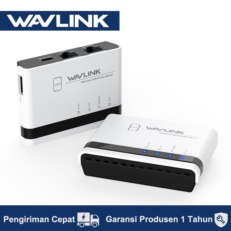 Jual WAVLINK USB Wireless Print Server WiFi Printer Server with 10 ...
