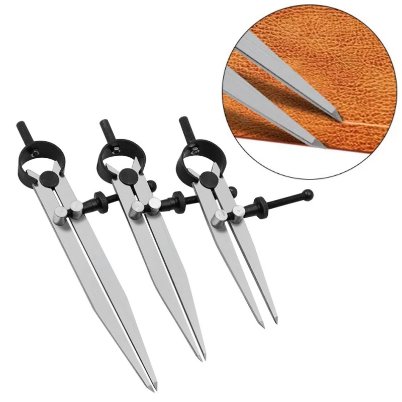 Jual Adjustable Leather Compass Lockable Carbon Steel Divider Wing ...