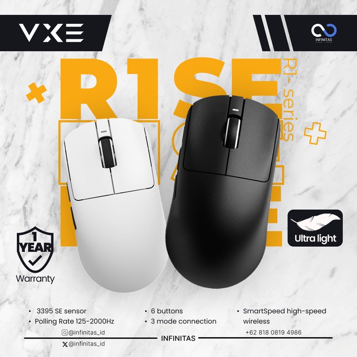 Jual VGN VXE R1 SE / SE+ 2K Wireless Light Weight Gaming Mouse Unit ...
