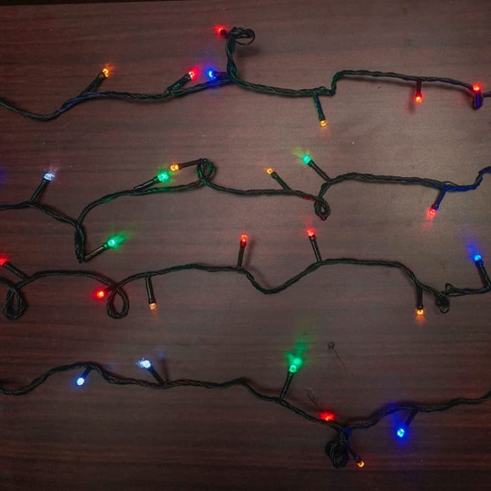 Jual JTTOP" LAMPU NATAL LED 100 LAMPU 7 WARNA KUALITAS -LAMPU POHON ...