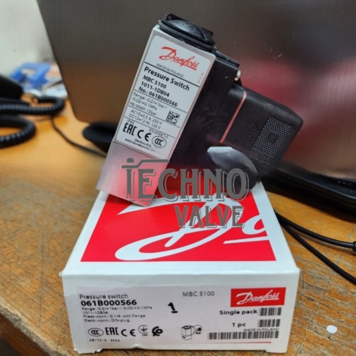 Jual PRESSURE SWITCH DANFOSS MBC 5100 - 1011 - 1DB04 ( 1 BAR - 4 BAR ) | Shopee Indonesia