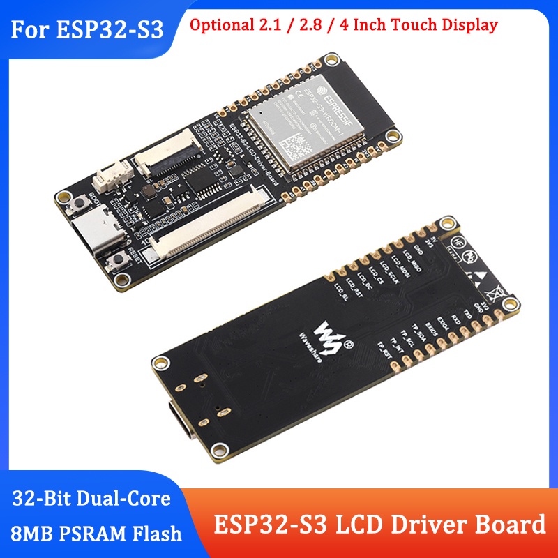Jual VK ESP32-S3 LCD Driver Board 32-bit 240MHz Dual-Core Processor 8MB PSRAM Flash WiFi+BT ...