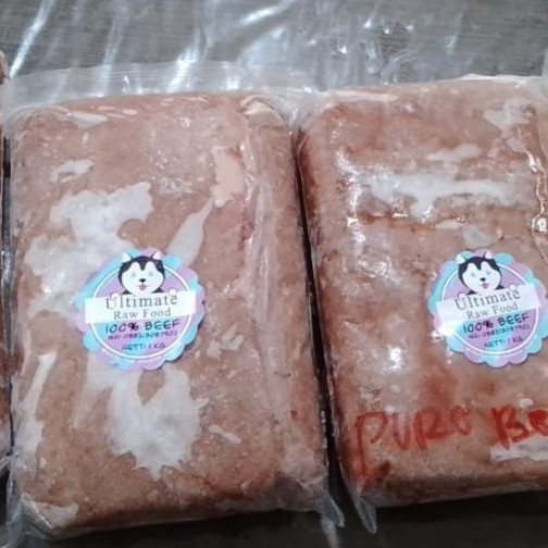 Jual Dog Raw Food BEEF TANPA TULANG beku makanan anjing 1 kg | Shopee ...
