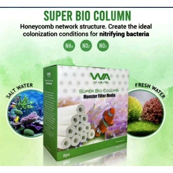 Jual Vivaria Super Bio Column Momogi Media Bakteri Air Laut Tawar ...