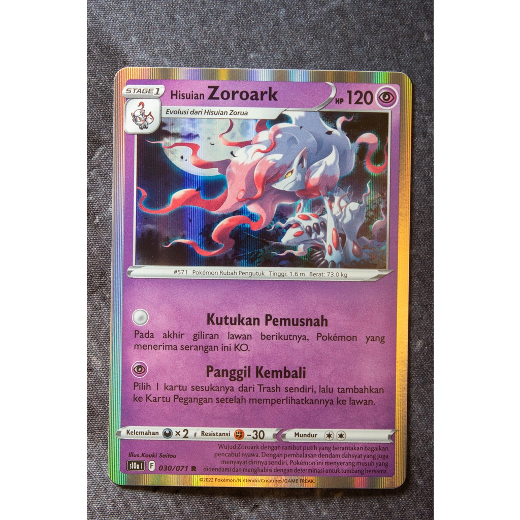 Jual Hisuian Zoroark R Holo S10a Fantom Kegelapan Kartu Pokemon TCG Original Indonesia | Shopee ...