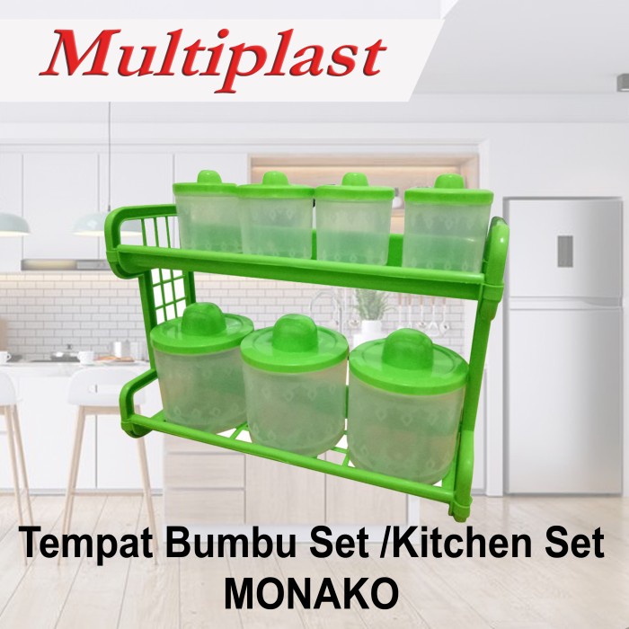 Jual Promo Bulan Ini Tempat Bumbu Set / Rak Bumbu Set / Kitchen Set Isi ...