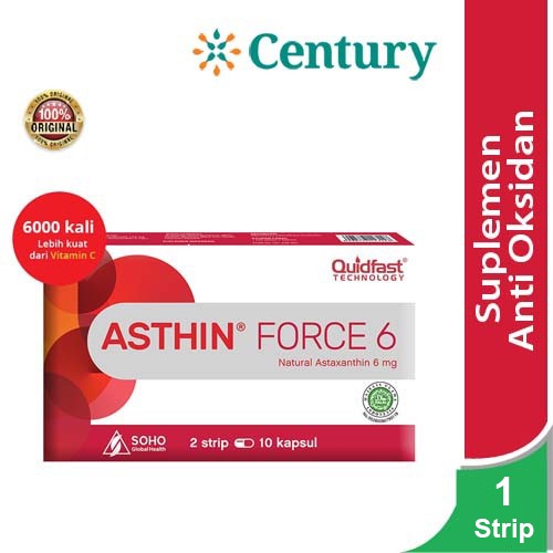 Jual Asthin Force 6mg 1 Strip / Suplemen Kesehatan / Antioksidan ...