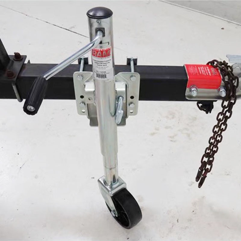 Jual 1200 lb Car hand trailer jack leg guide wheel 6 inch wheel strap ...