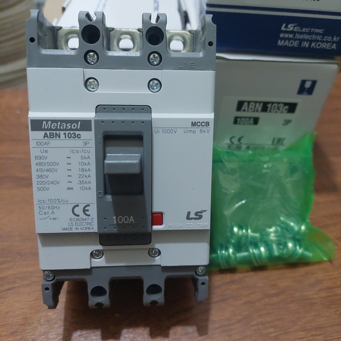 Jual mccb breaker LS 3P 100A ABN 103c original | Shopee Indonesia