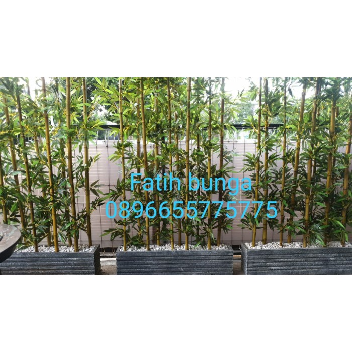 Jual pohon artificial bambu partisi,bunga artificial plastik | Shopee ...