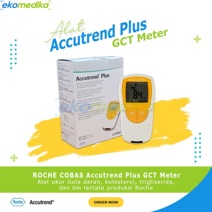 Jual ROCHE COBAS Accutrend Plus GCT Meter (Trigliserid, Kolesterol ...