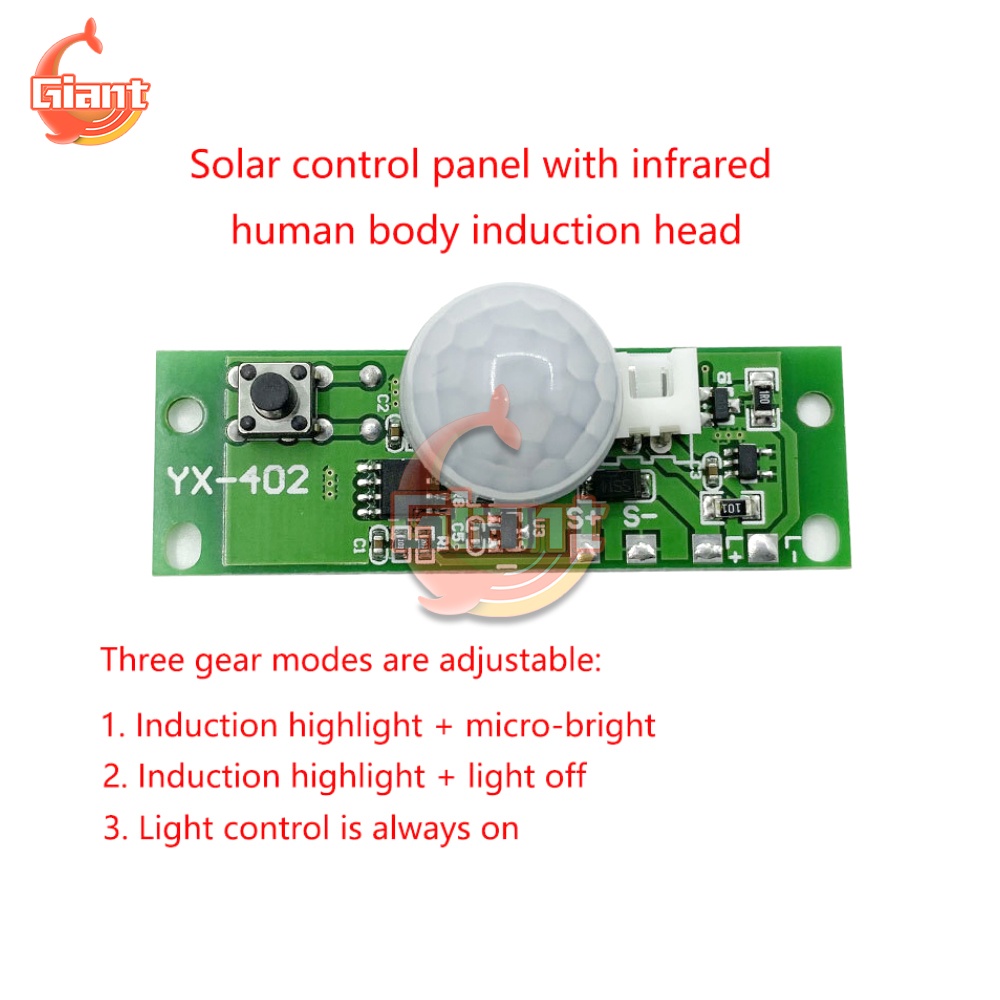 Jual 25S 3.2V 3.7V Infrared Human Induction Solar Lamp Circuit Board ...