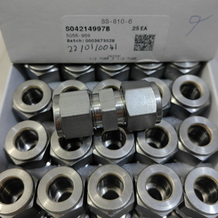 Jual Union SS316 OD 1/2" Swagelok SS-810-6 | Shopee Indonesia