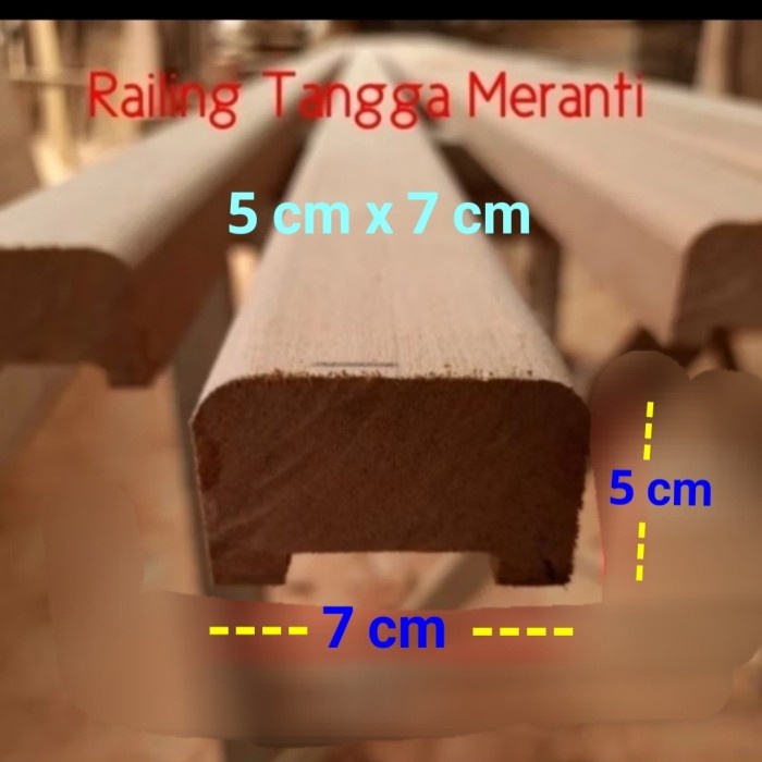 Jual Handrail Railing Reling Pegangan Tangga Meranti Ukuran Besar 5 Cm ...