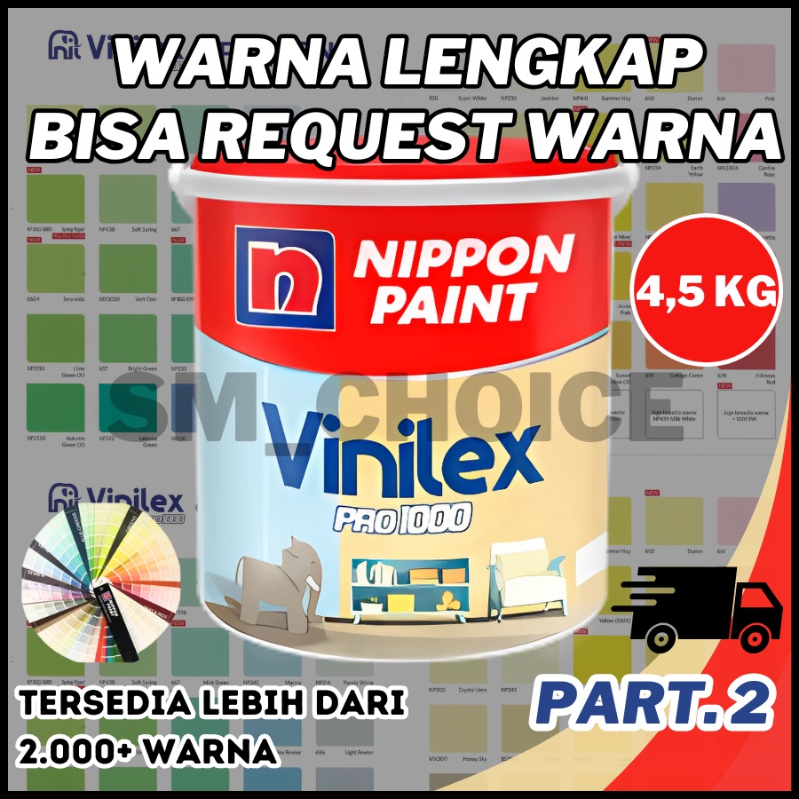 Jual KARGO [PART 2] VINILEX 4,5 KG NIPPON PAINT CAT TEMBOK INTERIOR CAT NIPPON VINILEX PRO 1000 ...