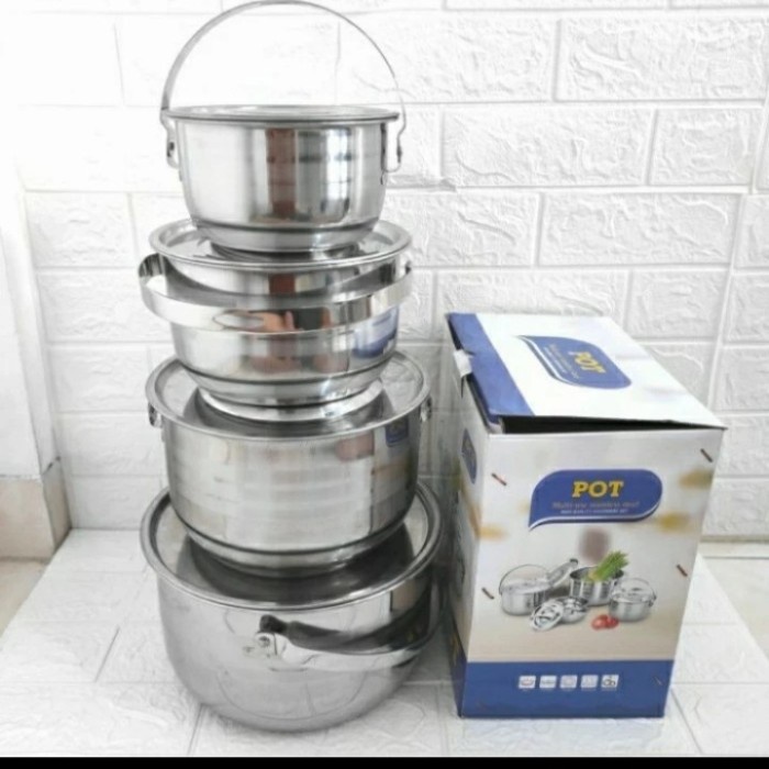 Jual Panci Gantung Susun 4 Home Pro I Panci India Set 4 pc Stainless ...