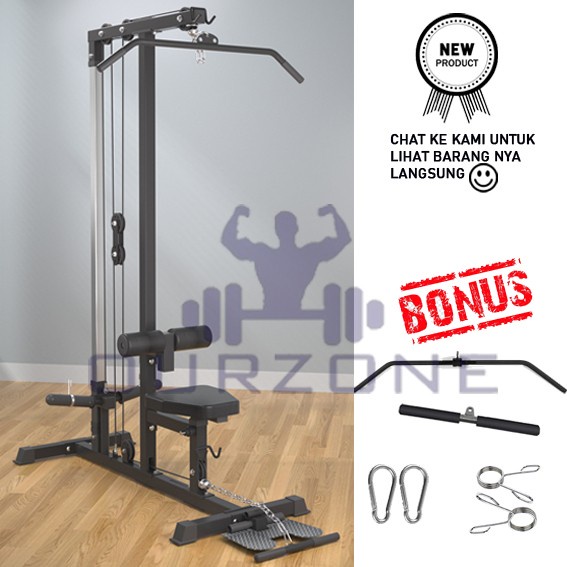 Jual Lat Pull Down Rowing Cable Machine Crossover Pull Up Rack | Shopee ...