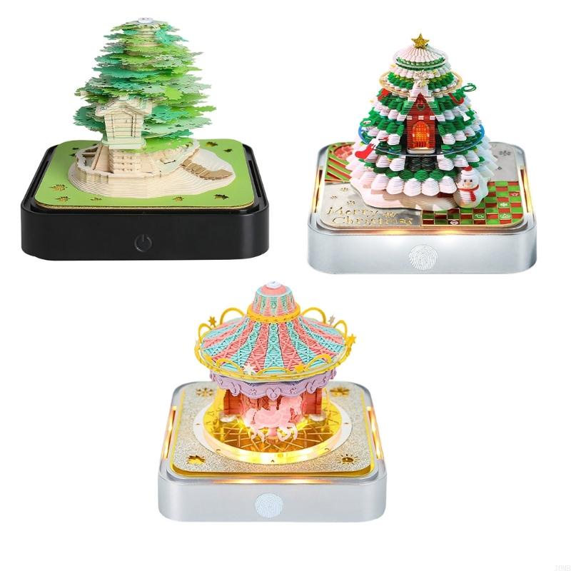 Jual J0MB 2025 3D Paper Sculpture Calendar,Tearable Desk Calendar Note ...