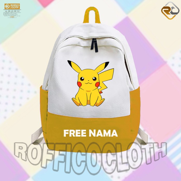 Jual PREMIUM TAS RANSEL ANAK TAS SEKOLAH ANAK KARAKTER Pokemon Pikachu ...