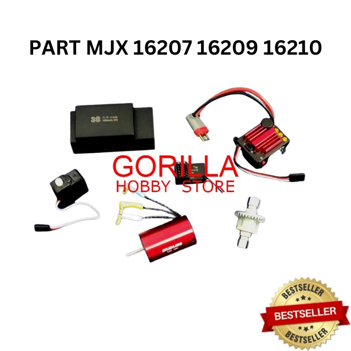 Jual part MJX 16207 16209 16210 baterai 3s esc receiver motor brushless ...