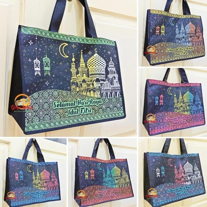 Jual GRIYA NATURE Tas Lebaran Idul Fitri Spunbond Miring JUMBO BESAR Muat Sembako Beras Tas ...