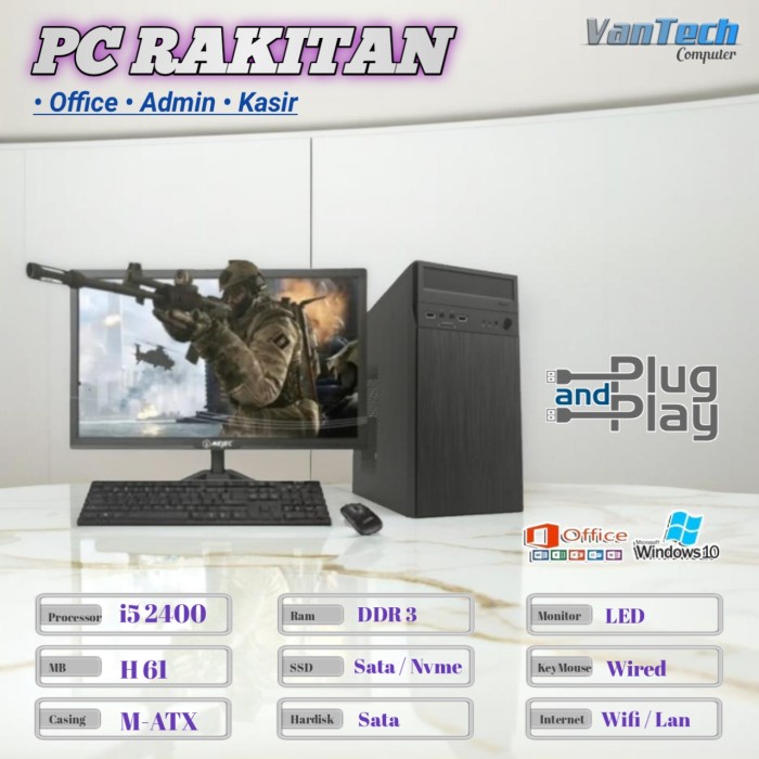 Jual Komputer PC Rakitan Standard Core i5 2400 Admin / Office Siap ...
