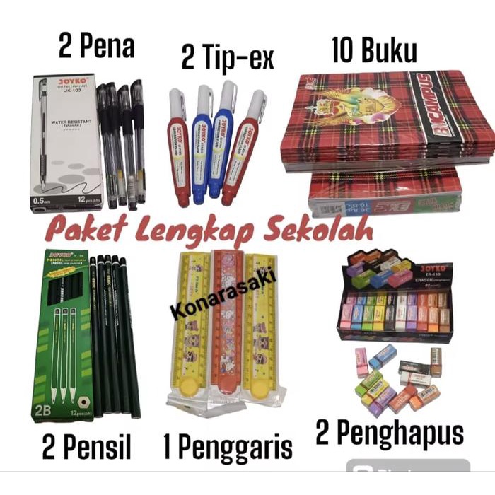 Jual Paket Sekolah Lengkap Dengan 10 Buku Bmcampus, 2 Pulpen, 2 Pensil ...