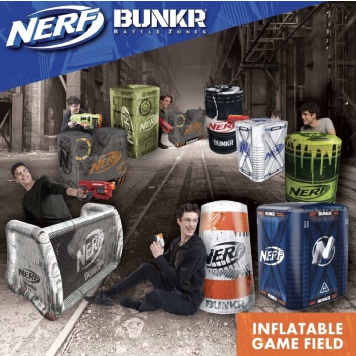 Jual Ready Nerf Bunkr Battle Zone Inflatable Game Field Take Cover Ab ...
