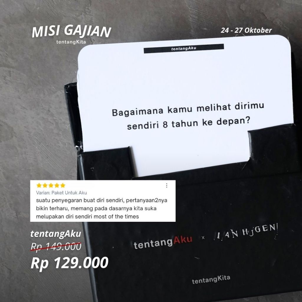 Jual tentangKita - edisi tentangAku x Ian Hugen I Permainan Kartu Pertanyaan Obrolan I Deep Talk ...