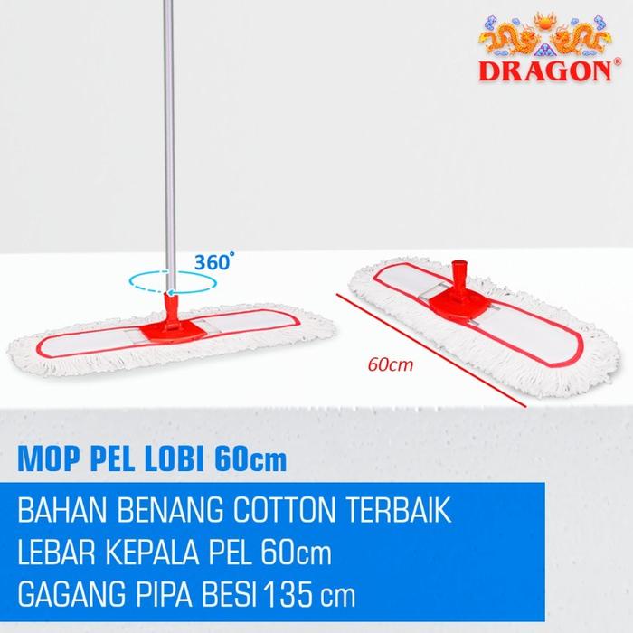 Jual Terbaru- Pel Lobi 60 CM Lobby Duster Dragon Mop Pel Panjang Besar ...