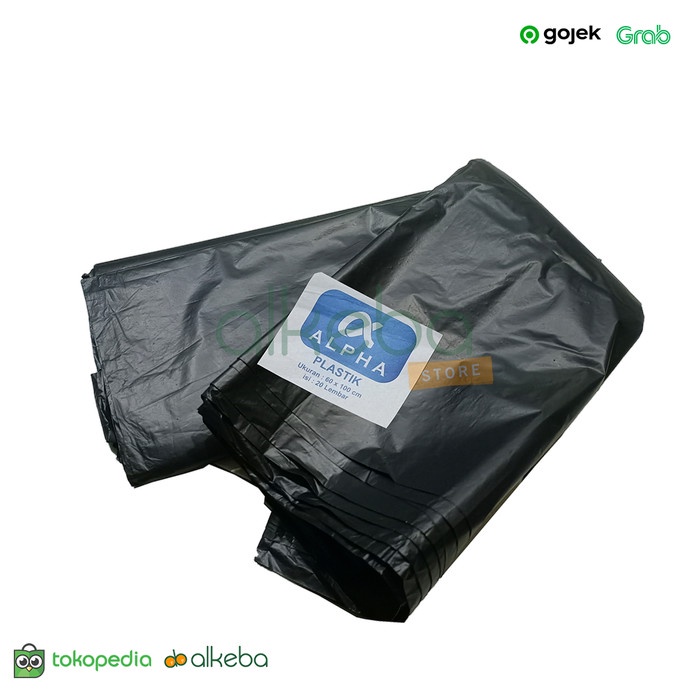 Jual Terbaru- Trash Bag Hitam Alpha 60 x 100 cm Kantong Plastik Sampah ...