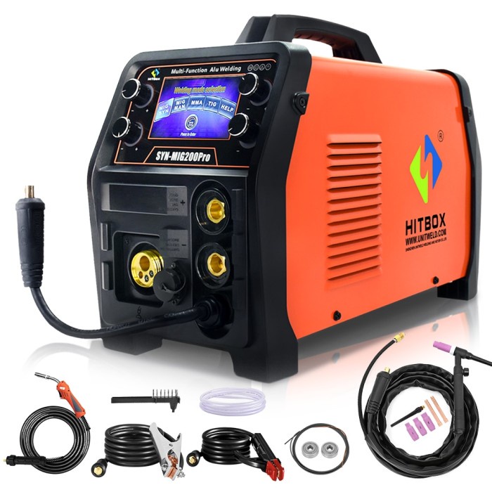 Jual HITBOX 5 in 1 Aluminium MIG MAG Welder with MMA TIG Gas Gasless ...