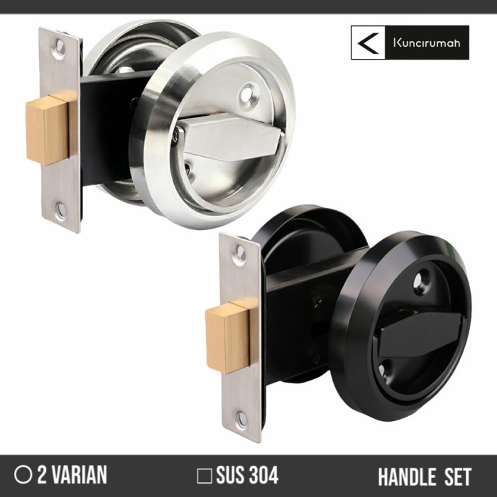 Jual Invisible Hidden handle Lock / Kunci pintu kamar mandi | Shopee ...