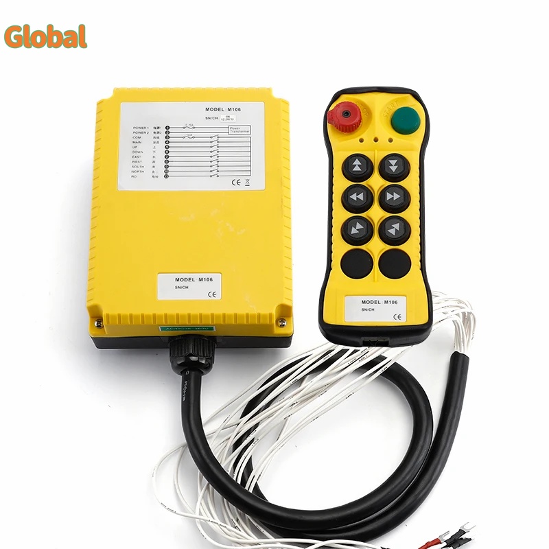 Jual MONEYRAIN M106 6 buttons single speed 36-380V Industrial Wireless Radio Crane Remote ...