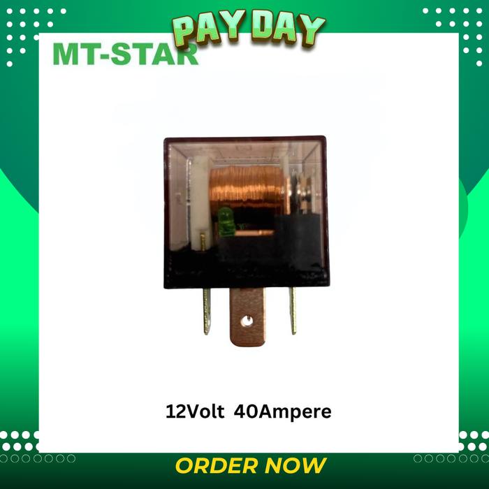 Jual KODE D MT STARRelay kaki 4 Panom 12volt 40 Ampere indikator LED ...
