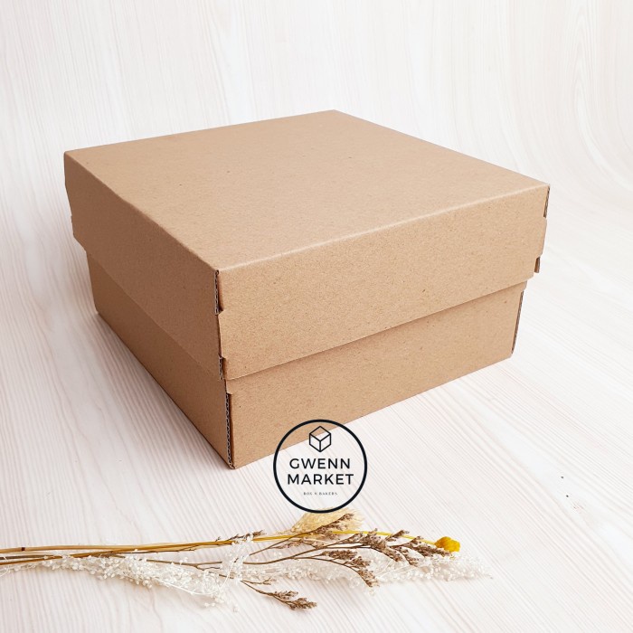 Jual New Top Bottom 25x25x10 corrugated eflute dus corrugated box ...