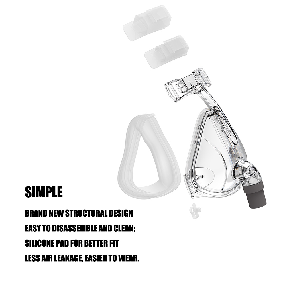 Jual NEW BMC FM2 Full Face Mask For CPAP Bipap Machine COPD Anti ...