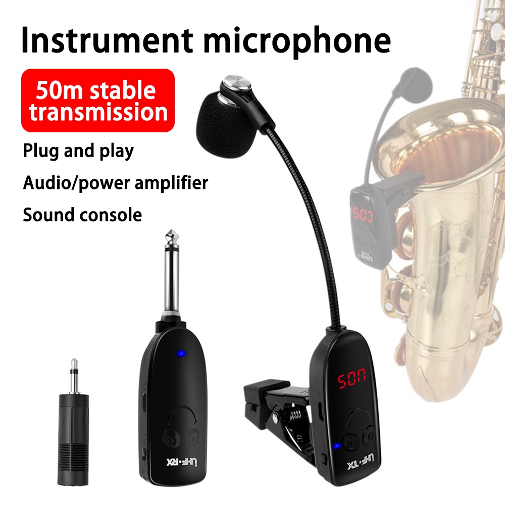 Jual Wireless Instruments Mic Pickup Amplifier for Saxophone Trumpet ...