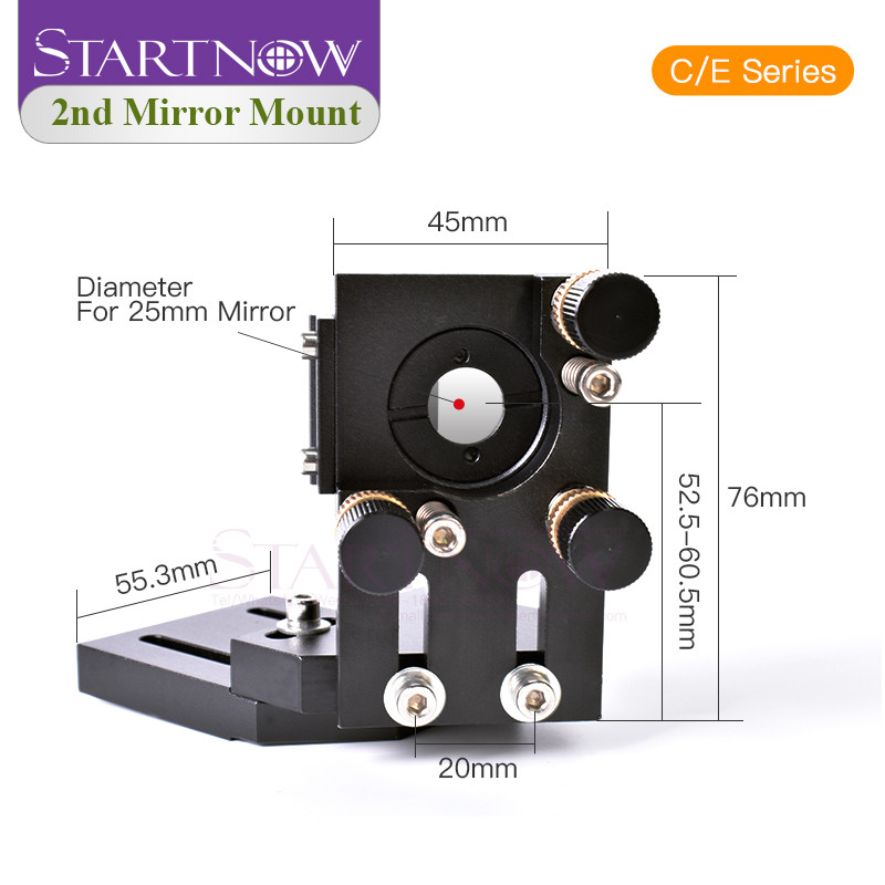 Jual Startnow CO2 Laser Head Set Len Dia.20mm FL50.8mm ZnSe Focus Lens ...