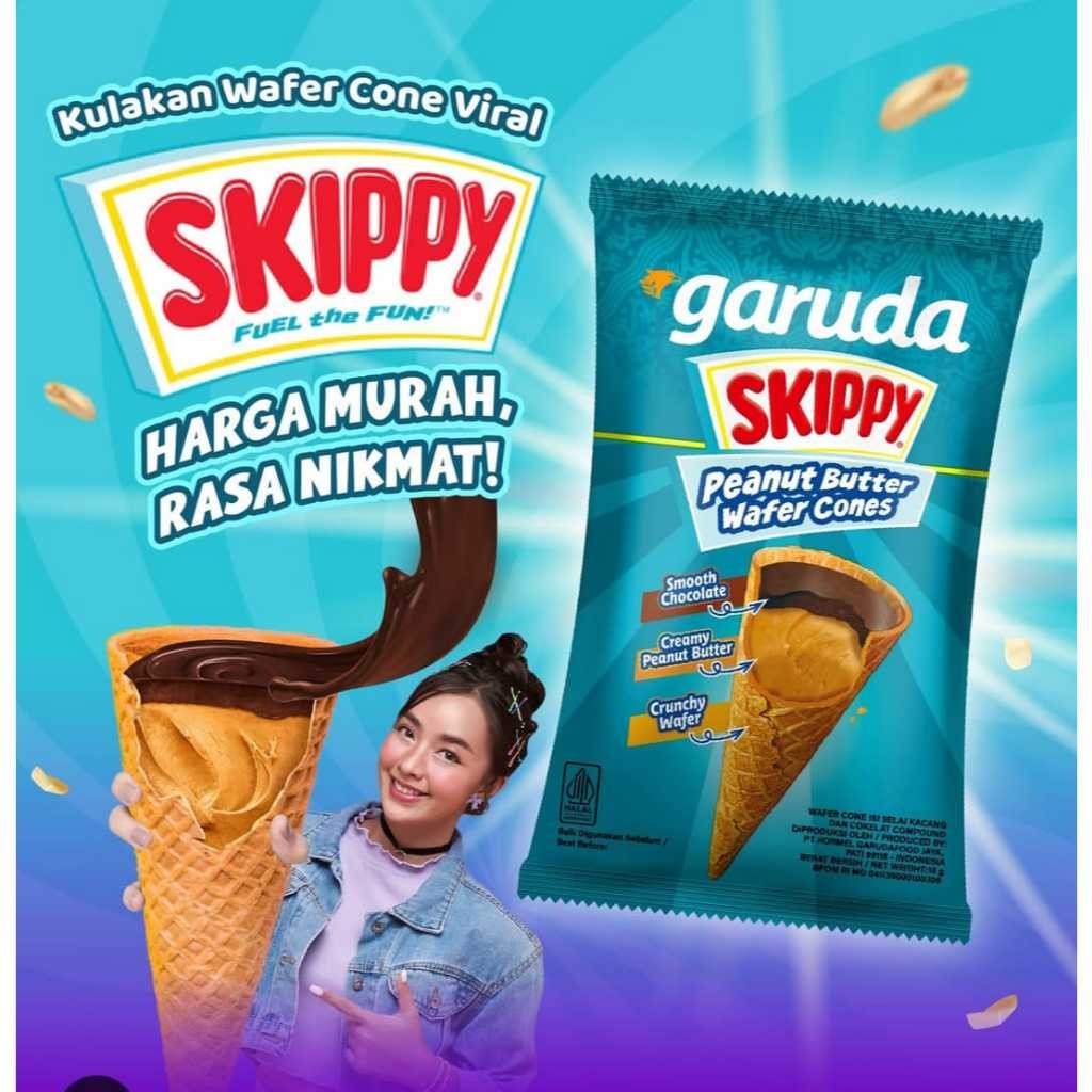 Jual [ BERKAH ] Garuda Skippy Renceng Isi 10x15gr Peanut Butter Wafer ...