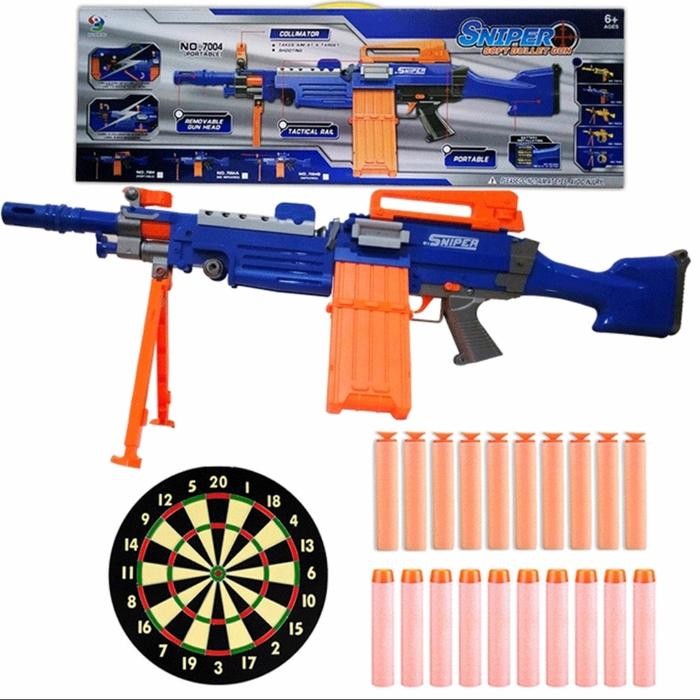 Jual tembakan sniper mainan seperti nerf peluru busa laser gun | Shopee ...