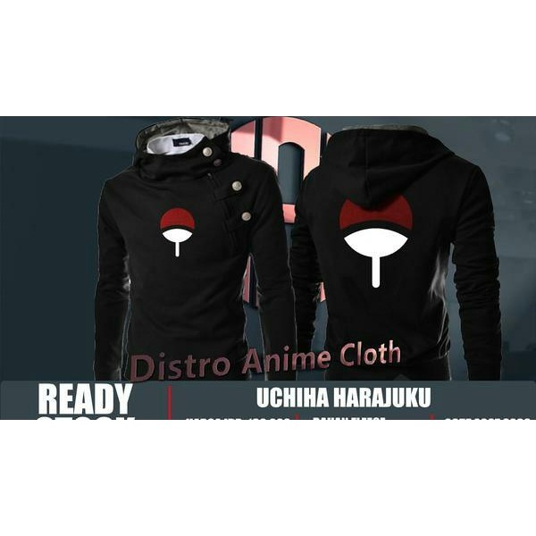 Jual Jaket Uchiha Harajuku Hoodie / Jaket Naruto Anime Cosplay Clam ...