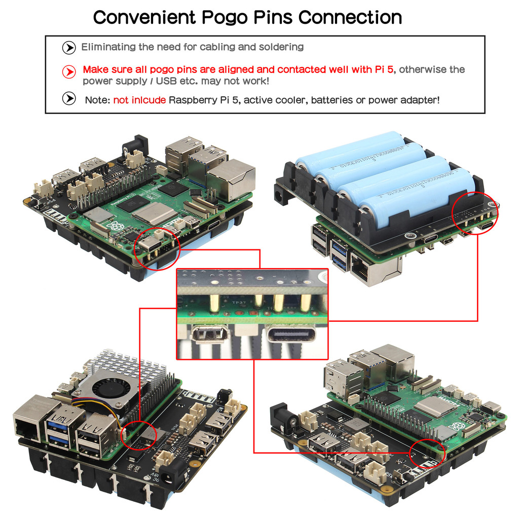 Jual SALE X1202 V1.1 UPS HAT & Power Management board (4 cell 18650 ...