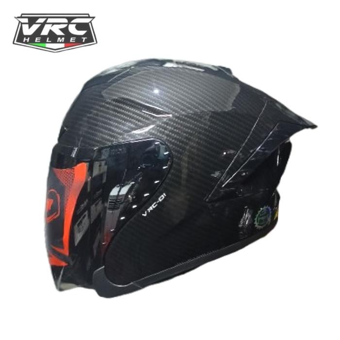 Jual PREMIUM Helm Half Face Vrc Racer X Carbon Glossy Dewasa Sni ...